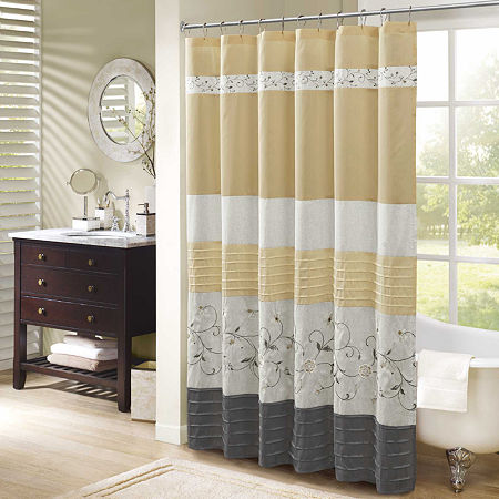 Click here for Madison Park Serene Floral Embroidered Shower Curt... prices