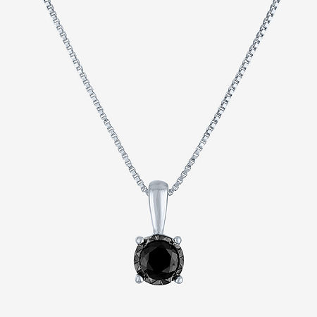 Click here for Womens 1/4 CT. Natural Black Diamond Sterling Silv... prices