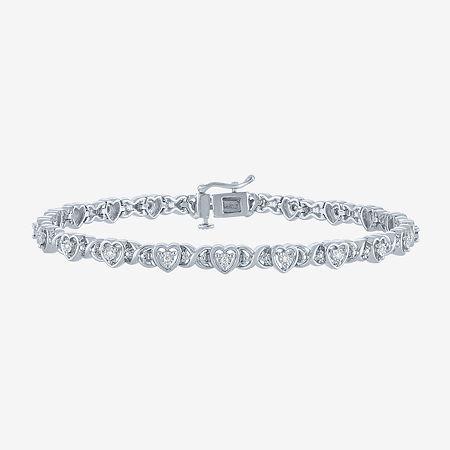 Click here for (I1-I2/ G-H) Womens Sterling Silver 7.25 Inch Hear... prices