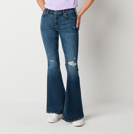Click here for Arizona Womens Low Rise Flare Leg Jean  4  Blue prices