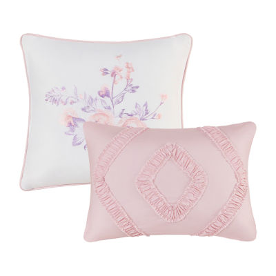 Intelligent Design Elodie Floral Midweight Comforter Set, Color: Pink ...