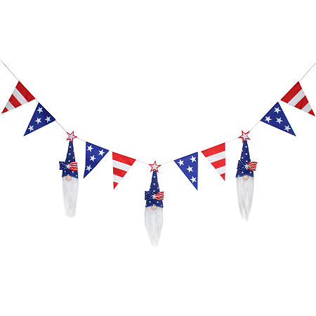 Click here for National Tree Co. 6ft Patriotic Flag Blue Gnome Ch... prices