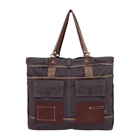 Click here for Tsd Brand Lake Toya Canvas Tote Bag - Gray prices