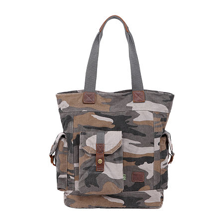 Click here for Tsd Brand Camo Canvas Tote Bag - Gray prices