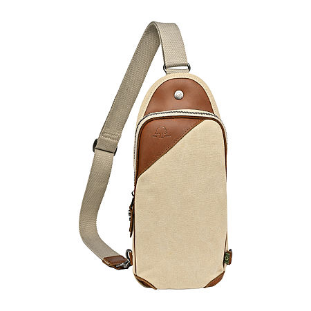 Click here for Tsd Brand Canna Canvas Sling Bag - Beige prices
