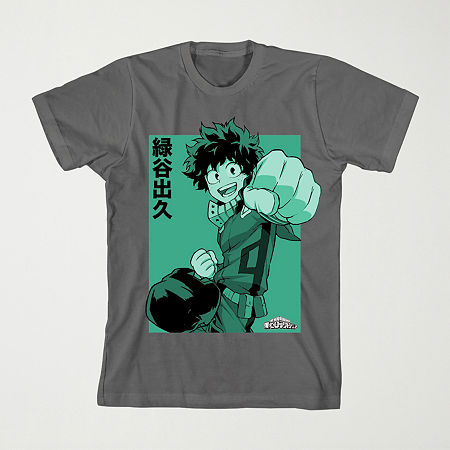 Click here for My Hero Academia Boys Deku Punch Charcoal T-shirt-... prices