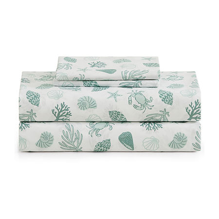 Click here for Caribbean Joe Coastal Pattern 4-Pc. Sheet Set  Kin... prices