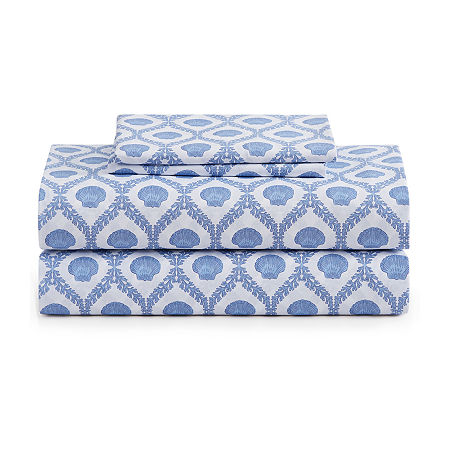 Caribbean Joe Coastal Pattern 4-Pc. Sheet Set  Full - Cove