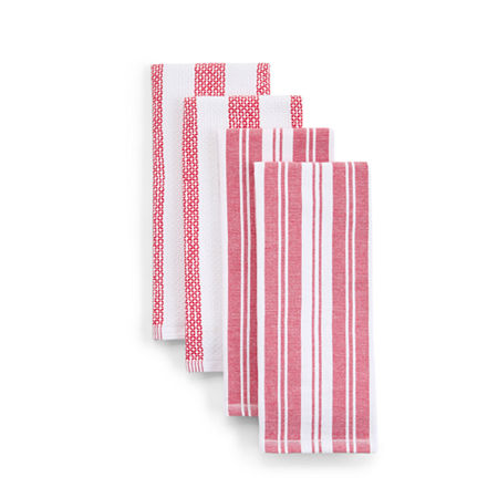 Click here for Cooks Stripe 4-pc. Kitchen Towel Set  One Size  Re... prices