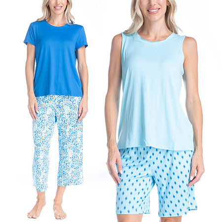 Click here for Muk Luks Womens Round Neck Short Sleeve 4-pc. Paja... prices