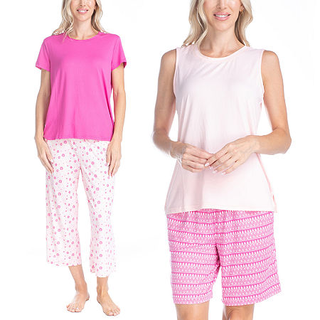 Click here for Muk Luks Womens Round Neck Short Sleeve 4-pc. Paja... prices
