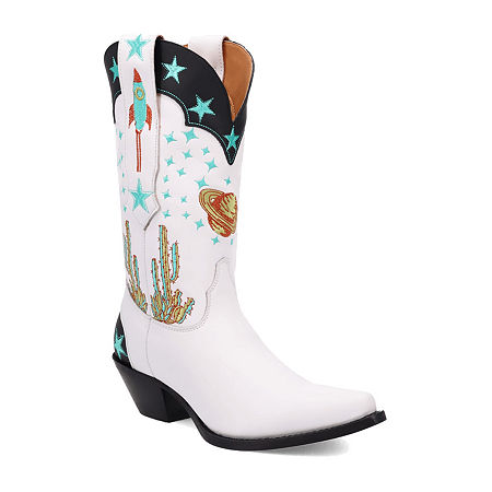 Click here for Dingo Womens Space Cowgirl Leather Boot - White prices