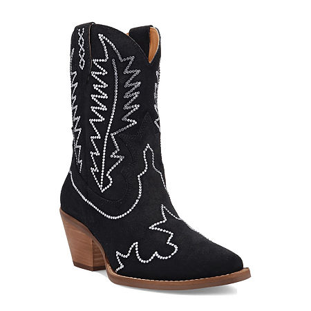 Click here for Dingo Womens Tiny Pony Suede Leather Bootie - Blac... prices