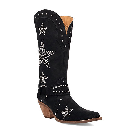 Click here for Dingo Womens Lucky Stars Suede Leather Boot - Blac... prices
