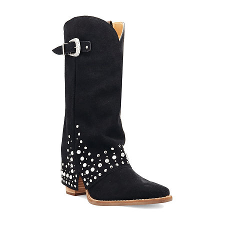 Click here for Dingo Womens Howdy Honey Suede Leather Boot - Blac... prices