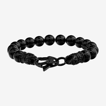Click here for Mens Cubic Zirconia Stainless Steel Beaded Bracele... prices