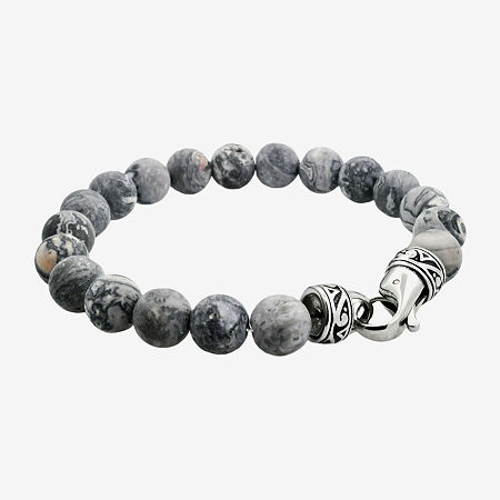 Click here for Mens Stainless Steel Beaded Bracelet  One Size  Gr... prices