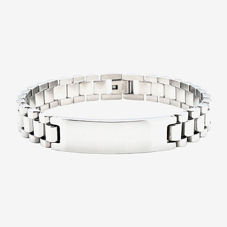 Click here for Mens Stainless Steel 8 1/2 Inch Solid Id Bracelet... prices