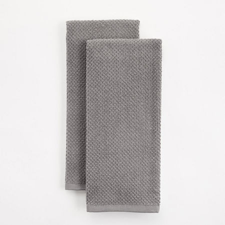 Click here for Cooks Solid 2-pc. Kitchen Towel Set  One Size  Gra... prices