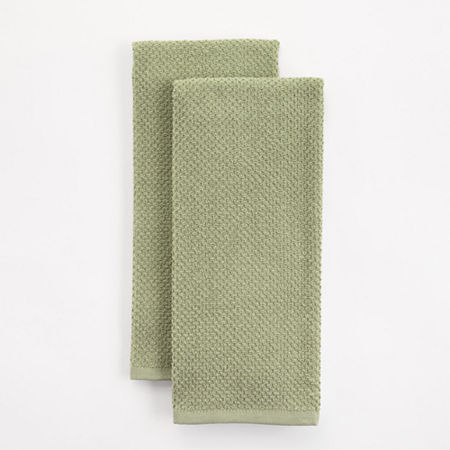 Click here for Cooks Solid 2-pc. Kitchen Towel Set  One Size  Gre... prices