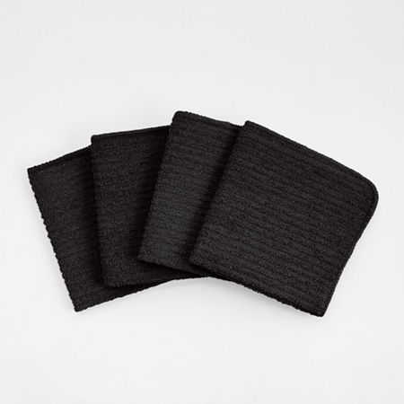 Click here for Cooks Scrubber 4-pc Dish Cloth Set  One Size  Blac... prices