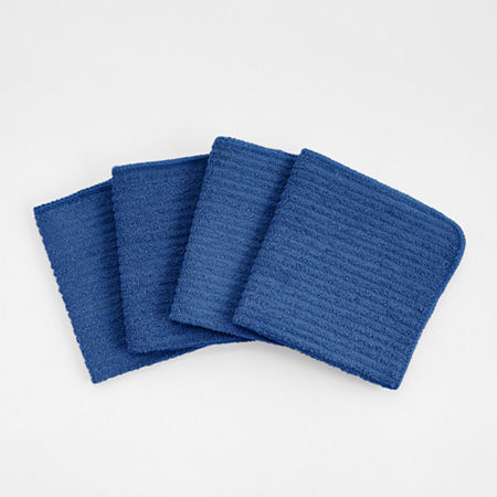 Click here for Cooks Scrubber 4-pc Dish Cloth Set  One Size  Blue prices