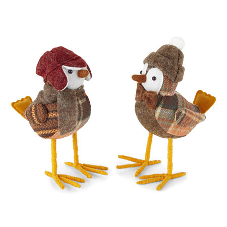 Click here for Layerings Autumn Market Birds Set of 2 Tabletop De... prices