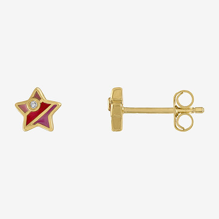 Click here for White Diamond Sterling Silver 6mm Star Stud Earrin... prices