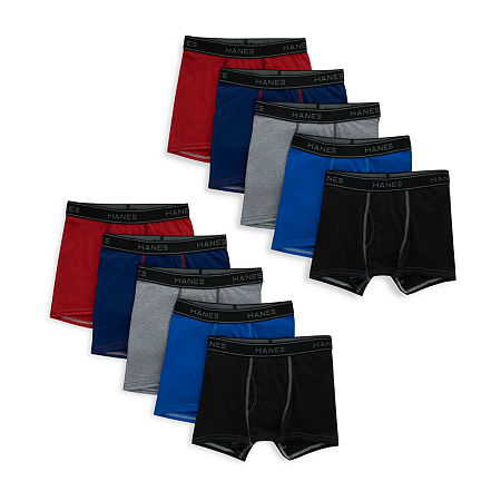 Click here for Hanes Big Kid Boys 10 Pack Boxer Briefs Bubf10  Me... prices