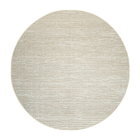 Closeout! Km Home Davide 1228 53 x 53 Round Area Rug - Beige