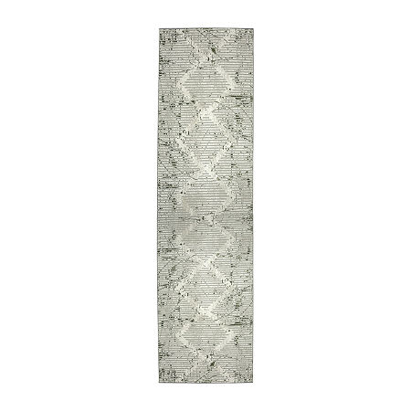 Closeout! Km Home Davide 1230 22 x 77 Runner Area Rug - Green