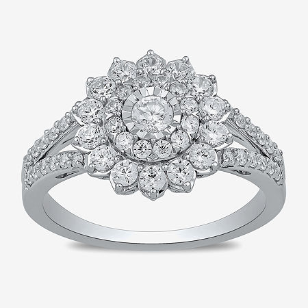 Click here for Womens 1 CT. T.W. Lab Grown White Diamond 10K Whit... prices