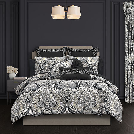 Royal Court Messina Damask 3-Pc. Comforter Set  King/California King - Black