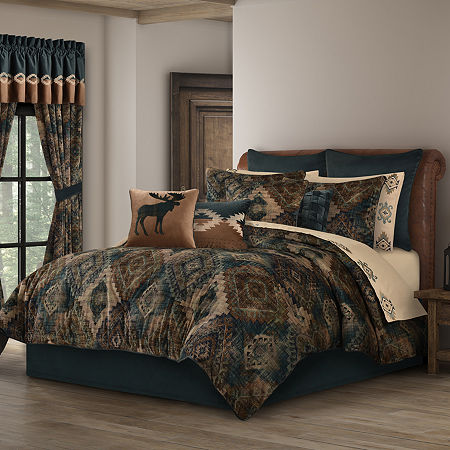 J Queen New York Baja 4-Pc. Comforter Set  California King - Teal