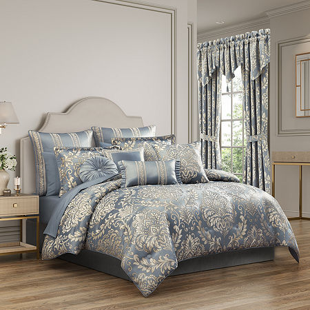 Royal Court Lorenzo Damask 3-Pc. Comforter Set  King/California King - Blue