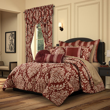 Royal Court Lazia Damask 3-Pc. Comforter Set  King/California King - Red