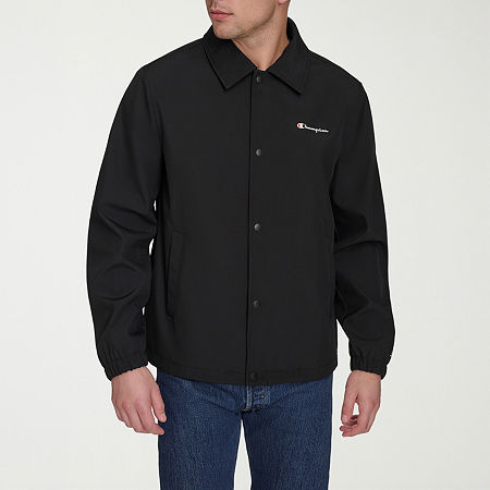 Champion Mens Logo Coach Jacket - Black