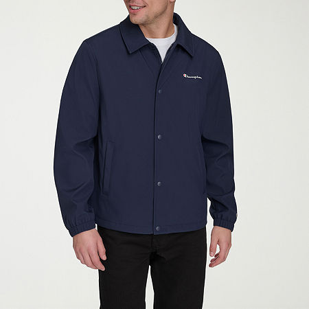 Champion Mens Logo Coach Jacket - Navy Peacoat