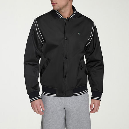 Click here for Champion Mens Varsity Stripe Bomber Jacket - Black prices