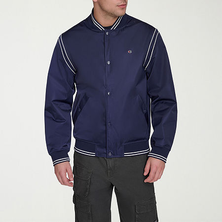 Click here for Champion Mens Varsity Stripe Bomber Jacket - Navy... prices