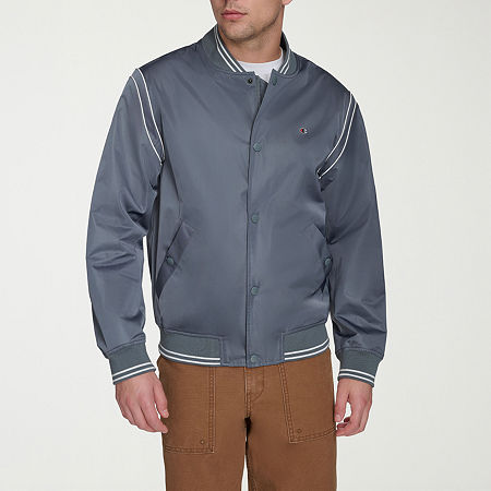 Click here for Champion Mens Varsity Stripe Bomber Jacket - Storm prices