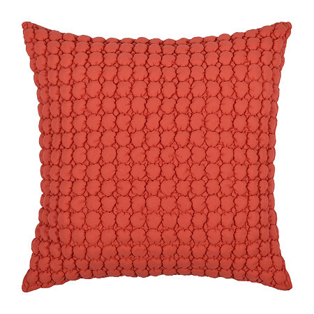 J by J Queen Bold Cloud Puff Quilted Sham  European - Melon