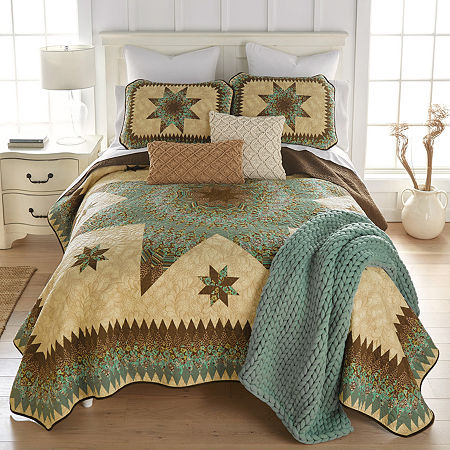 Click here for Donna Sharp Sea Breeze Star Quilt Set  One Size  G... prices