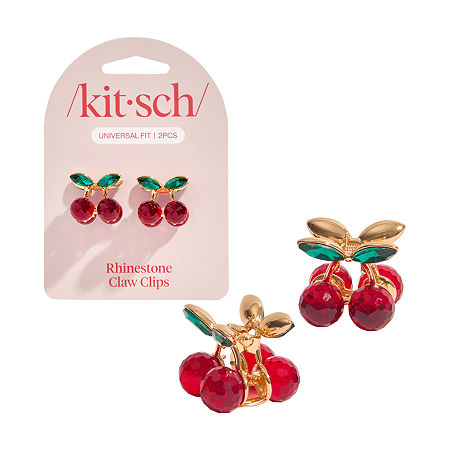 Click here for Kitsch 2-pc. Mini Rhinestone Cherry Claw Clip Valu... prices
