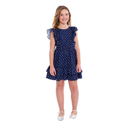 Click here for Bonnie Jean Big Kid Girls Short Sleeve Ruffled Sle... prices