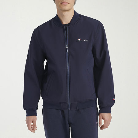 Champion Mens Logo Varsity Bomber Jacket - Peacoat Navy