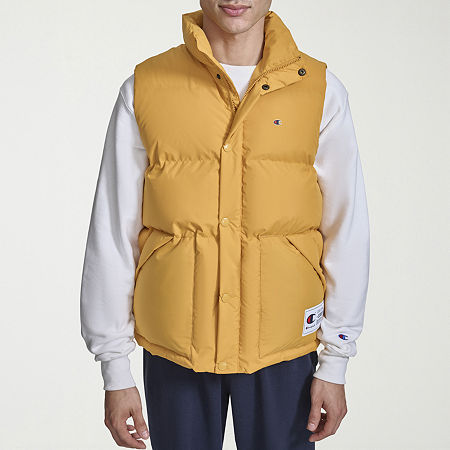 Champion Mens Solid-Color Quilted Puffer Vest - Sunflower
