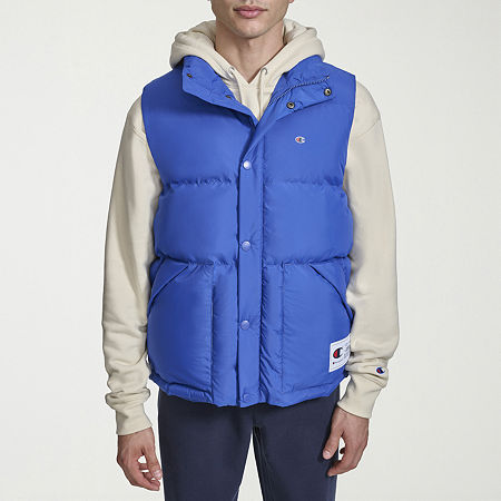 Champion Mens Solid-Color Quilted Puffer Vest - Royal Blue (Surf The Web)