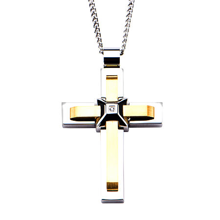 Click here for Mens Lab Created Cubic Zirconia Stainless Steel Cr... prices