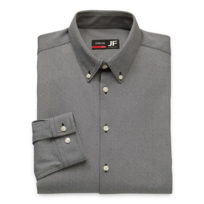 JF J.Ferrar Slim Mens Slim Fit Easy Care Stretch Fabric Long Sleeve ...